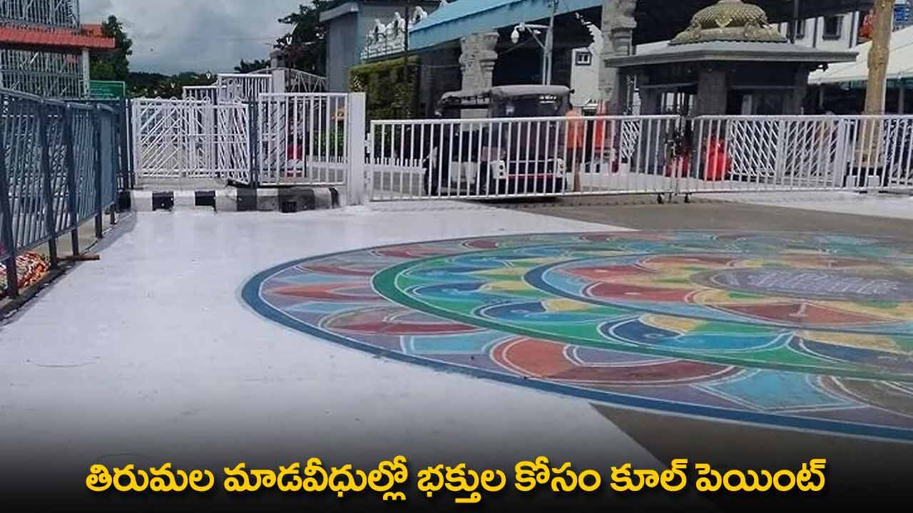 TTD : తిరుమల మాడవీధుల్లో భక్తుల కోసం కూల్ పెయింట్ | Special Paint for ...